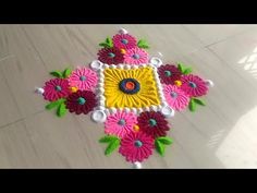2 Minutes Rangoli Design Series Easy And Simple Method In Unique Style ...