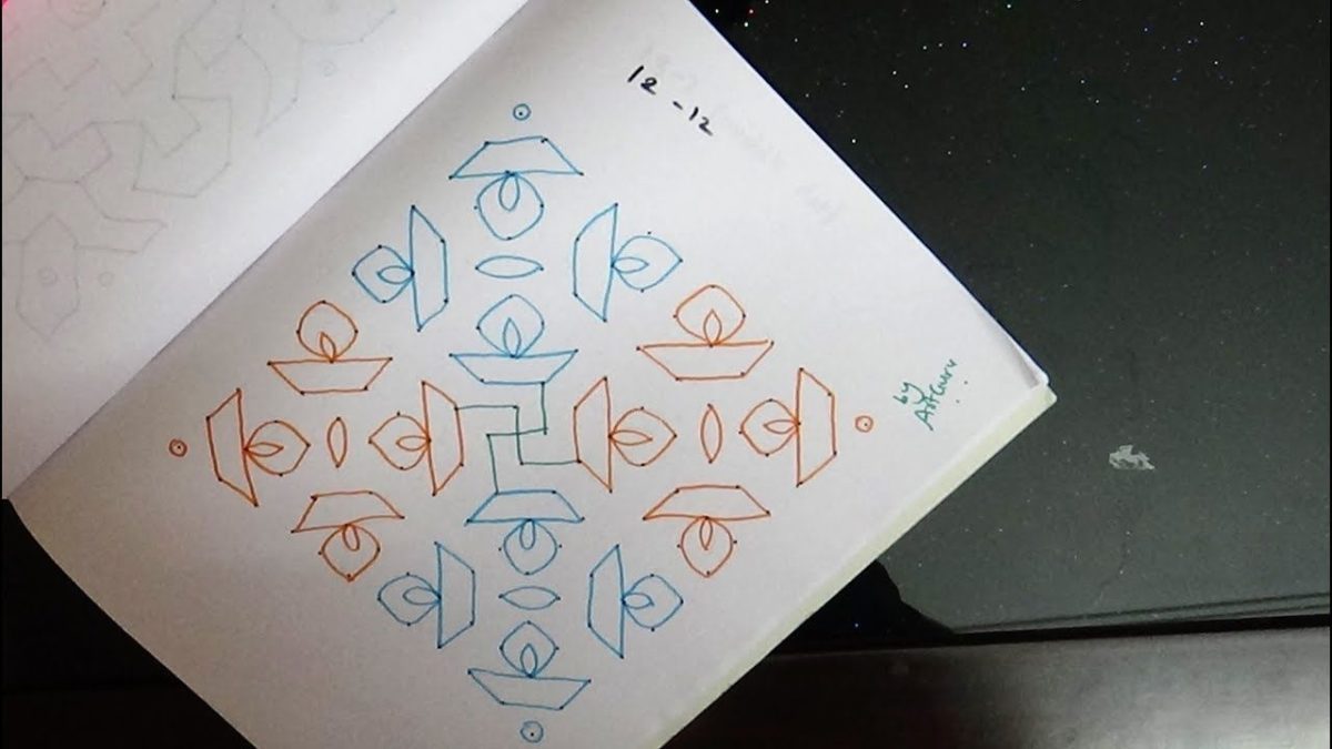 Rangoli Designs - Simple 12 Dot Designs - 12 Dot 12 2025 - FinetoShine