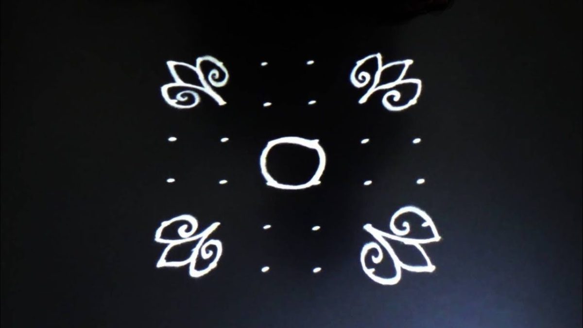 Easy Rangoli 3X3 Dots-Simple Rangoli-Rangoli Designs-Daily Kolam-Small ...