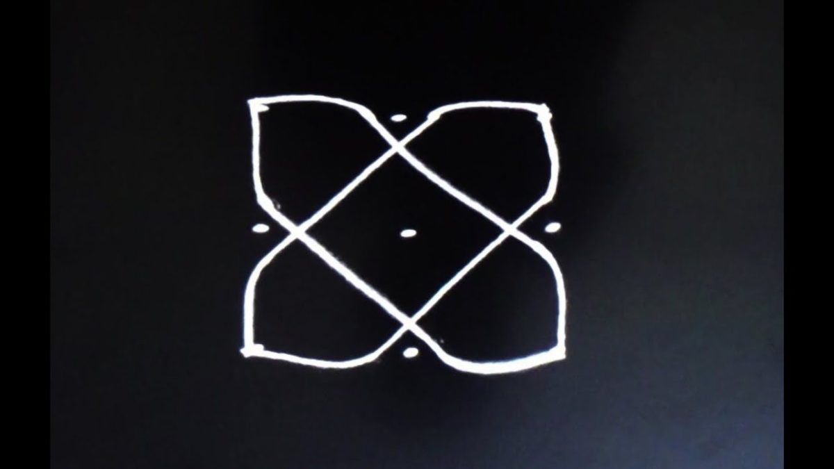 Easy Rangoli 3X3 Dots-Simple Rangoli-Rangoli Designs-Daily Kolam-Small ...