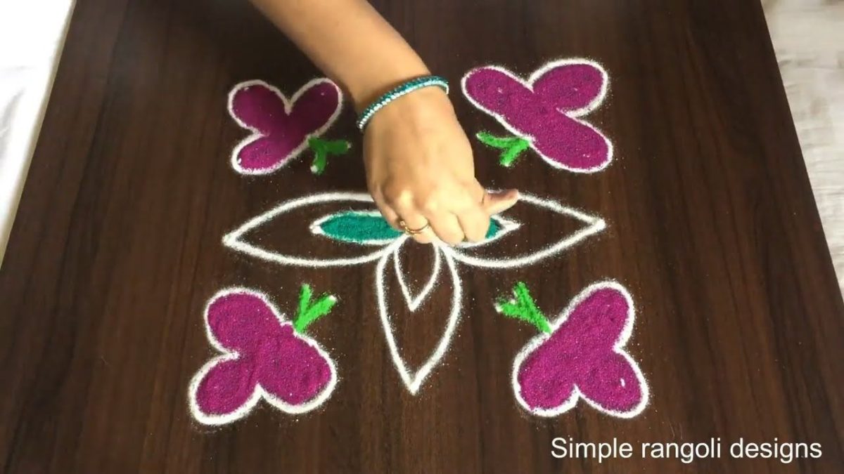 Simple Rangoli Designs-Small Daily Kolam-Simple Muggulu-4X4 Rangoli ...