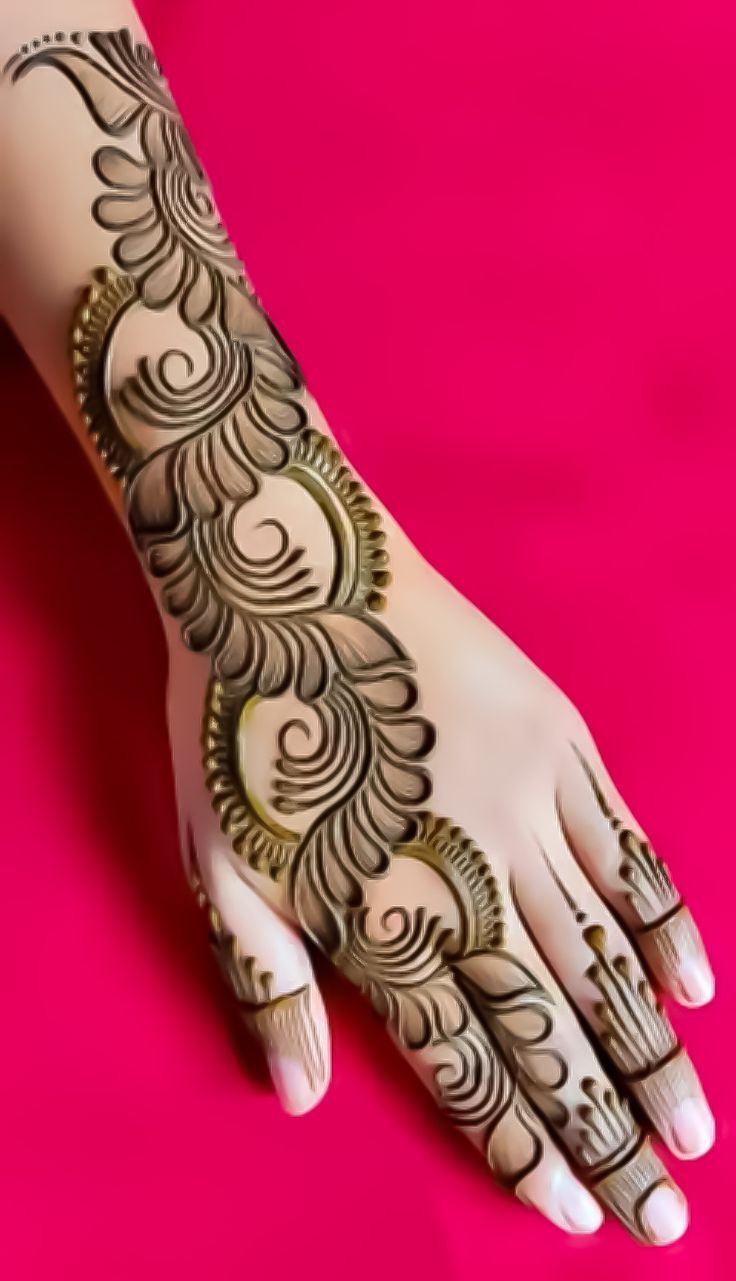 Stylish Arabic Mehndi Designs For Back Hand - FinetoShine